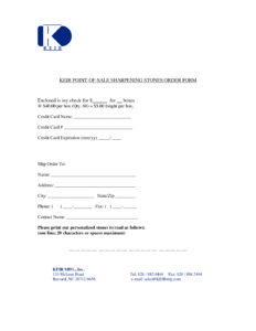 Point-of-sale-order-form|Keir Manufacturing